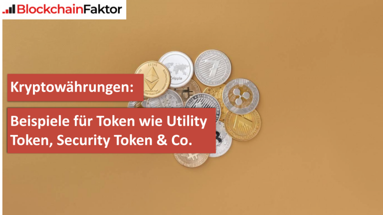 Token examples: Utility Token, Security Token & Co.